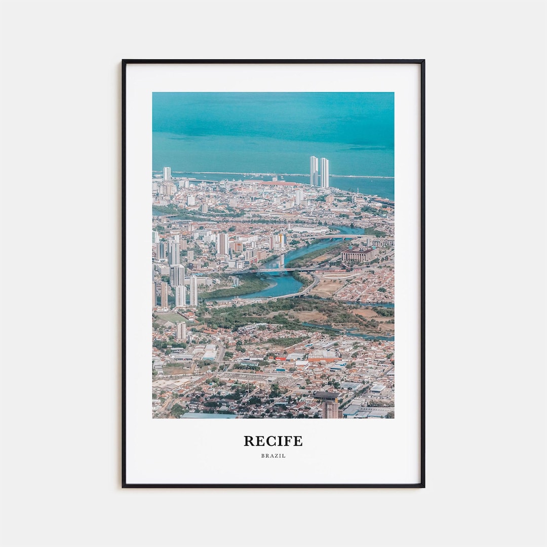 Recife Print, Recife Photo Poster, Recife Travel Wall Art, Recife Map ...
