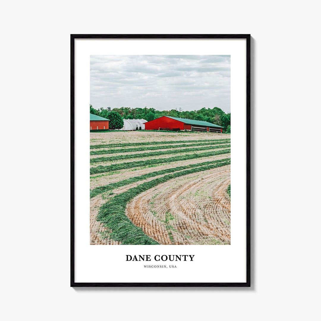 Dane County Print, Dane County Photo Poster, Dane County Travel Wall ...
