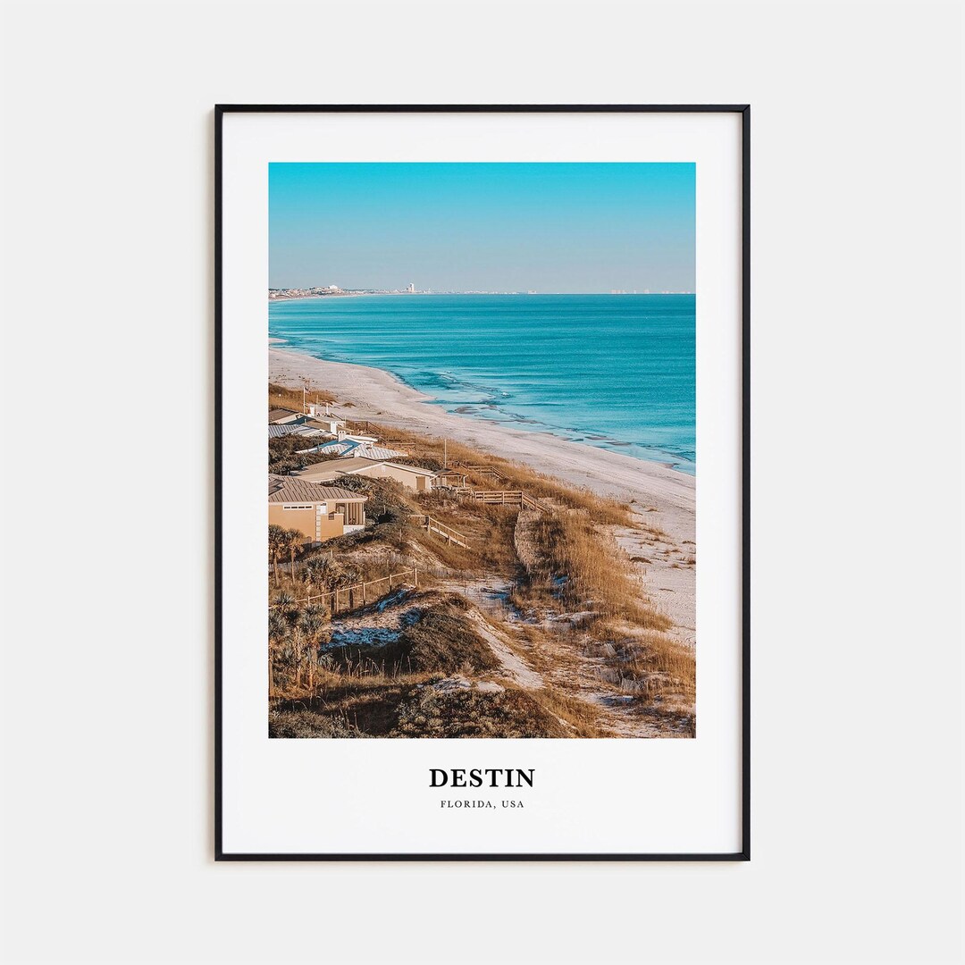 Destin Print, Destin Photo Poster, Destin Travel Wall Art, Destin Map ...