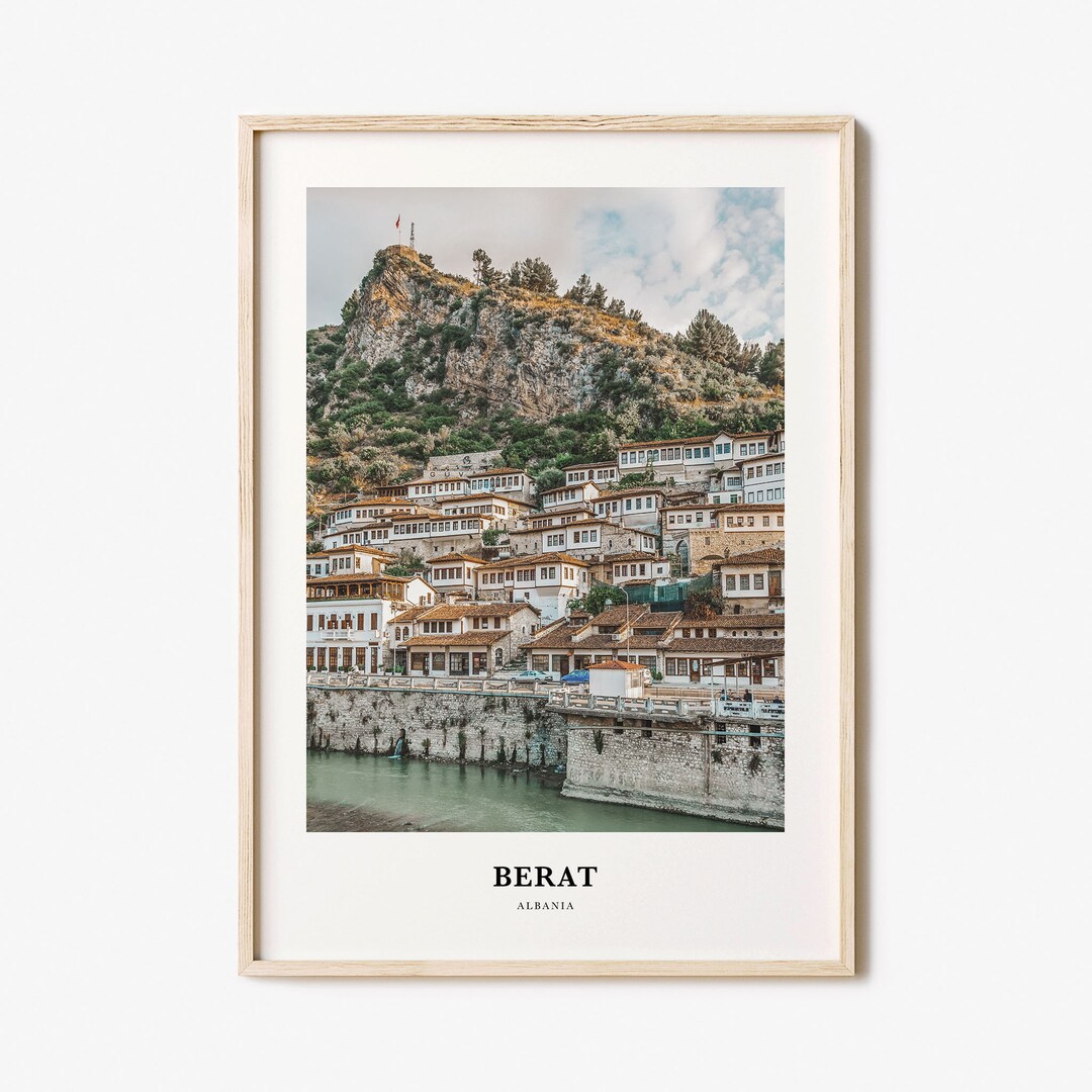 Berat Print, Berat Photo Poster, Berat Travel Wall Art, Berat Map Print ...