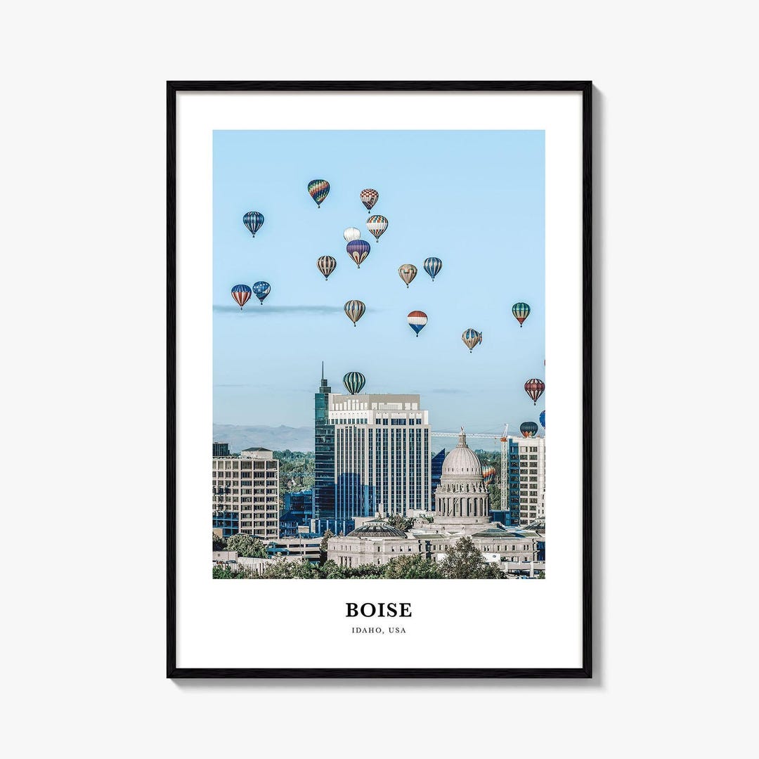 Boise Print No 2, Boise Photo Poster, Boise Travel Wall Art, Boise Map ...