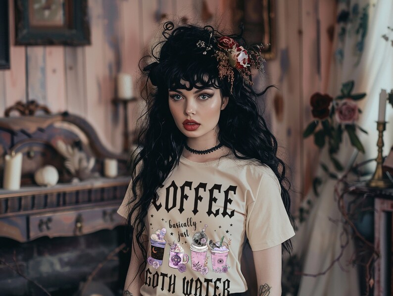 Coffee Goth Water PNG Goth Digital Download Sublimation Gothic Humour ...