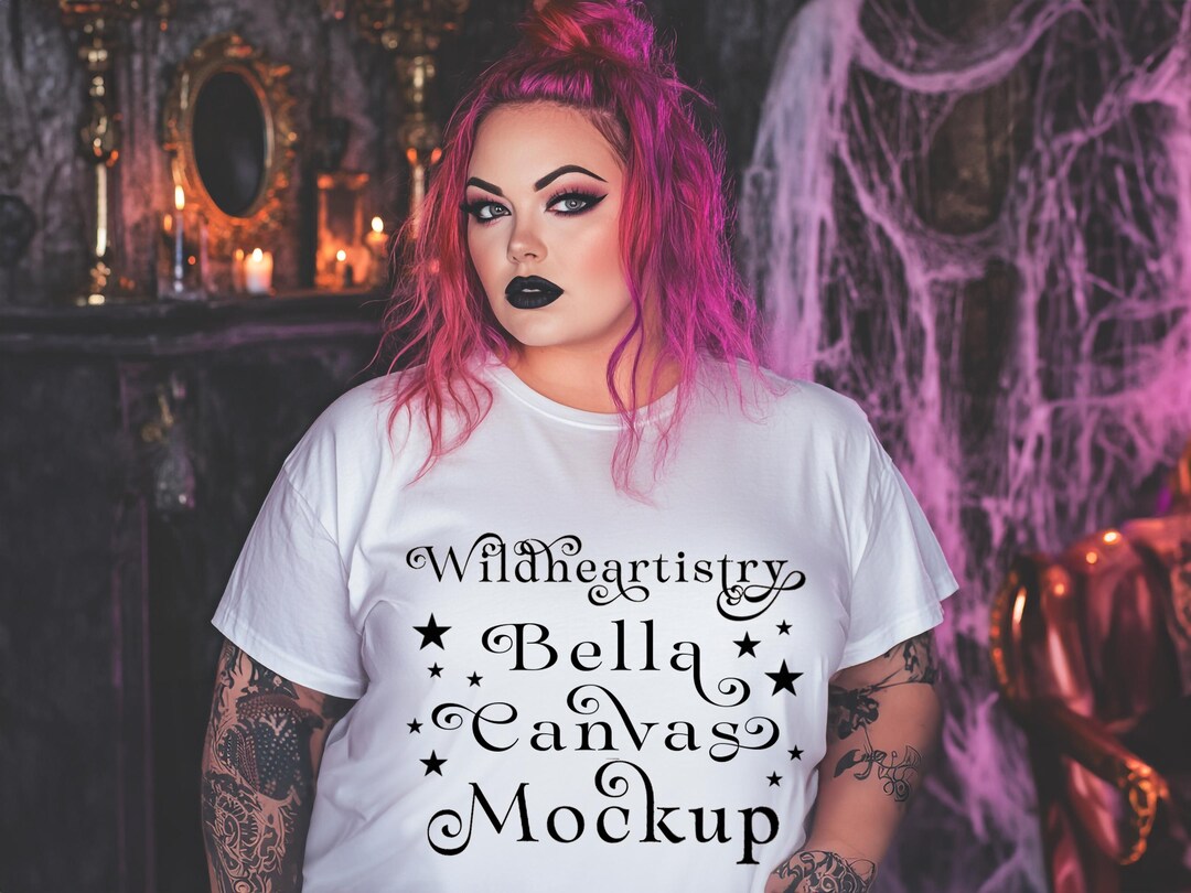 Goth Plus Size Model Mockup Gothic Whimsigoth T-shirt Mockup ...