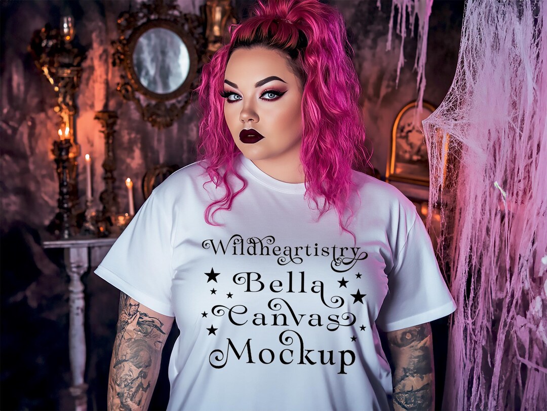Goth Plus Size Model Mockup Gothic Whimsigoth T-shirt Mockup ...