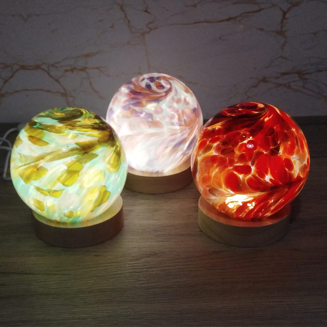 USB Led Glass Sphere Lamp – Cosy Ambient Night Light for Home Décor ...
