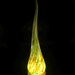 Hand Blown Green Glass Flame Lamp: LED Ambient Art Light - Etsy