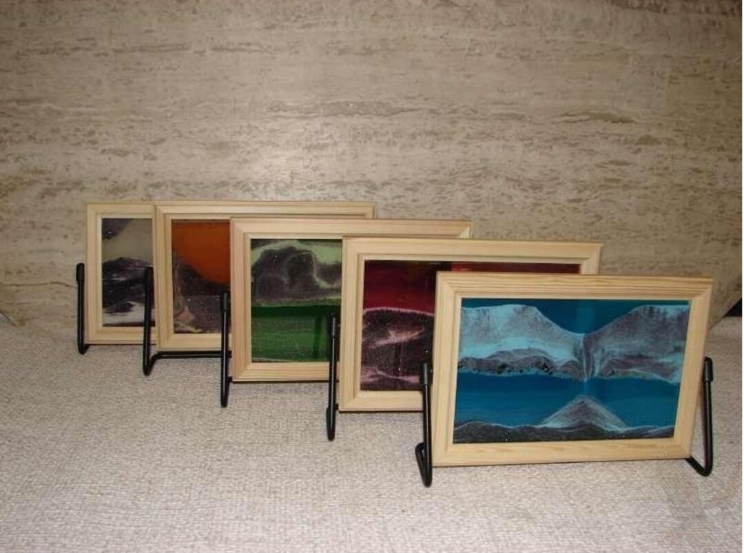 Moving Sand Picture 3D Art Sculpture Flowing Sand Picture square Frame ...
