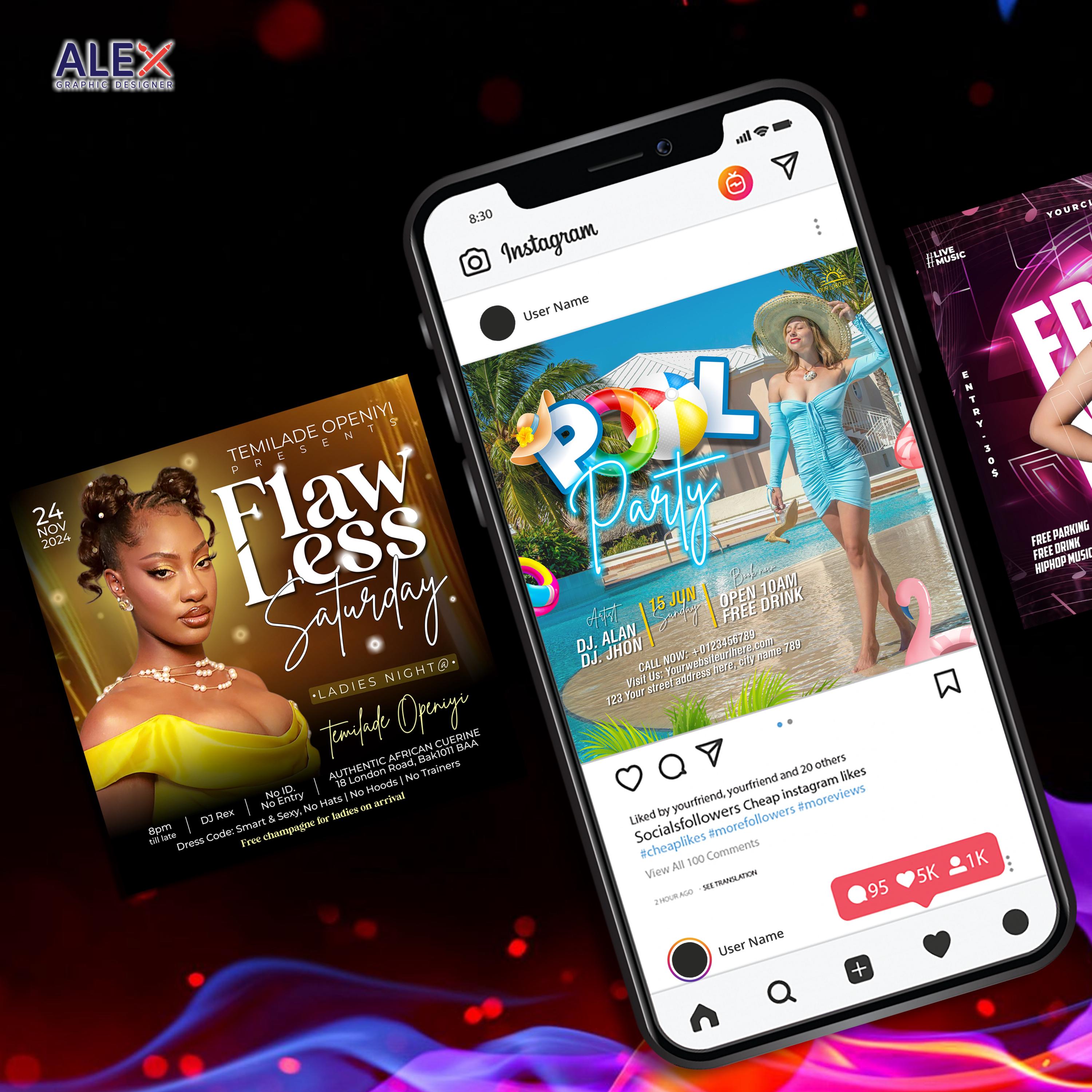 I Can Create Custom Flyers Customized Flyers for Any Event Party Flyer ...