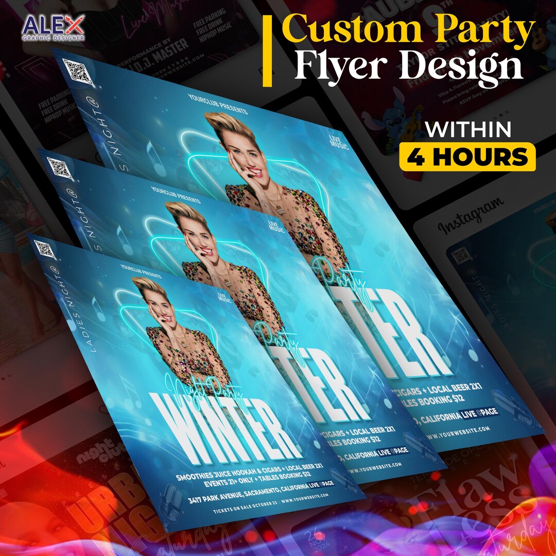 Custom Flyer Custom Party Flyer Tailored Event Fliers Professional ...