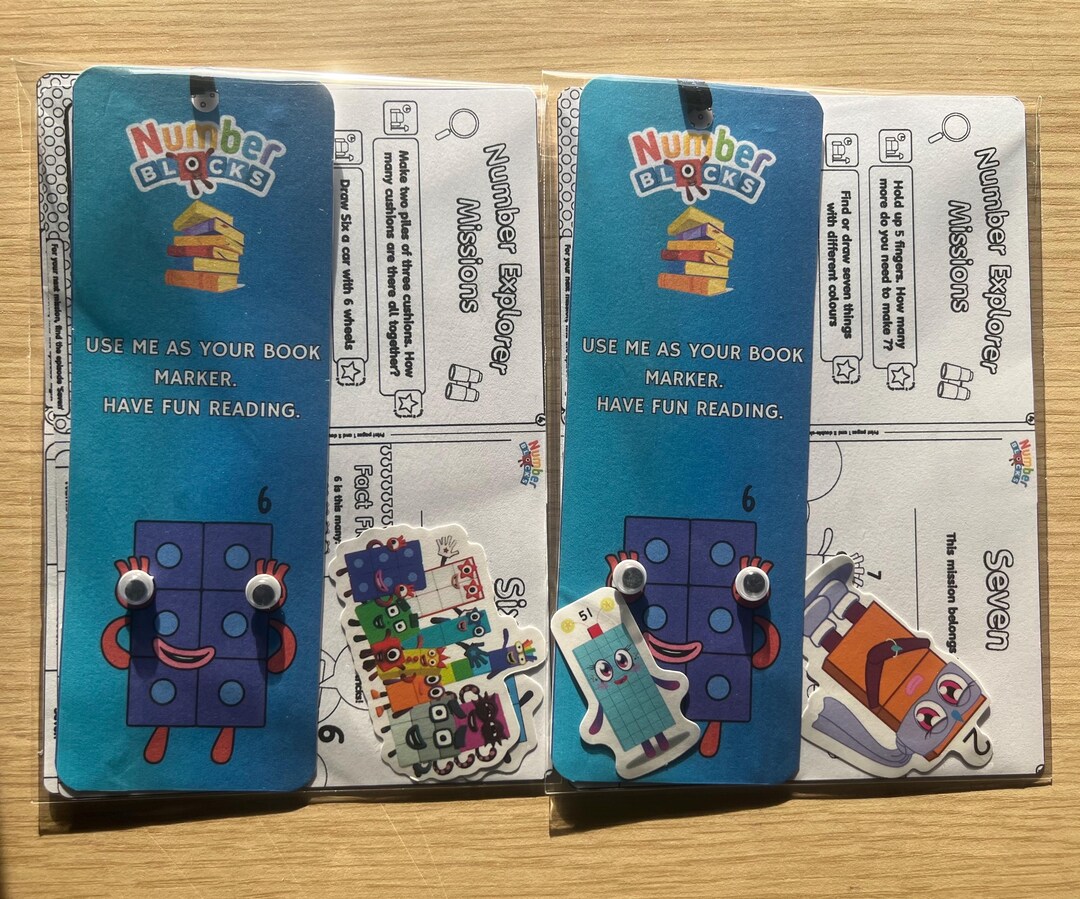 Numberblcoks Book Marker & Activity and Stickers. Choose Any ...