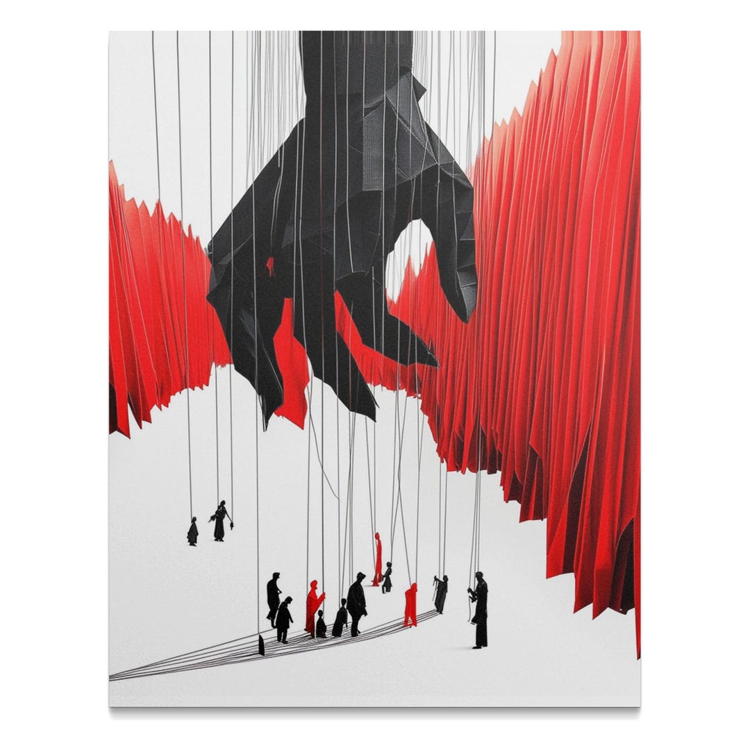 Dramatic Giant Puppeteer Hand Poster Unique Wall Art & Home Decor ...