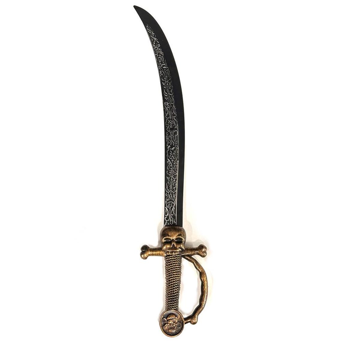 Pirate Sword Sabre Ornate Skull Handle Fake Fancy Dress Halloween ...