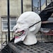Smiling Psycho Killer Latex Half Mask Halloween Villain Creepy ...