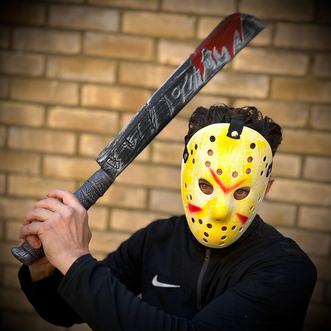 Halloween Jason Machete Cursed Weapon Fake Sword Slasher Movie Killer ...