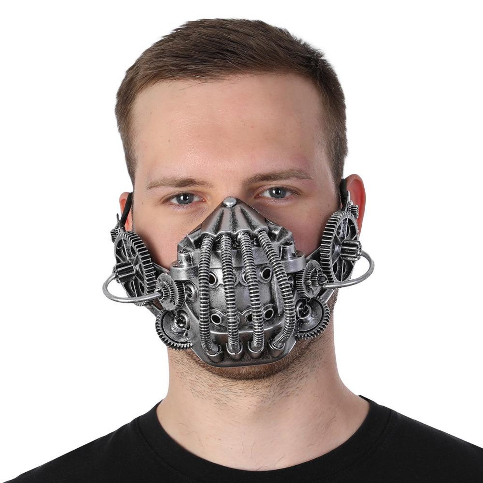 Silver Steampunk Mouth Guard Cover Mask for Fancy Dress Cosplay Costume ...