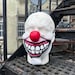 Creepy Killer Clown Latex Half Face Mask Covering Halloween Circus Red ...