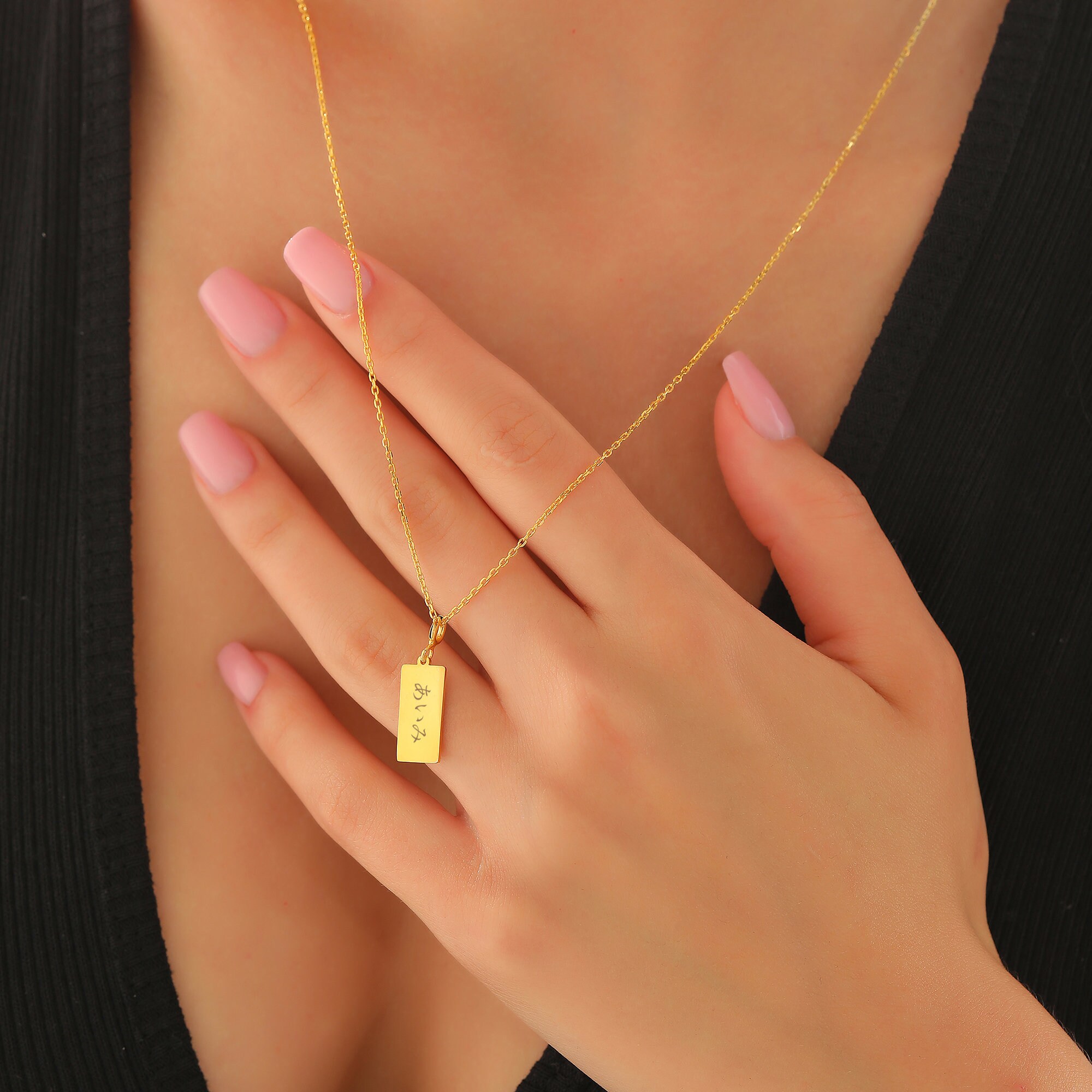 Japanese Name Necklace Charm, Katakana Charm, Hiragana Charm, Kanji ...