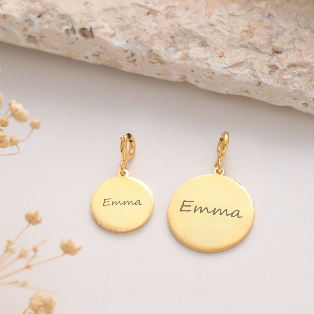 Nameplate Necklace Charm, Name Plate Necklace 14k, Gold Name Plate ...