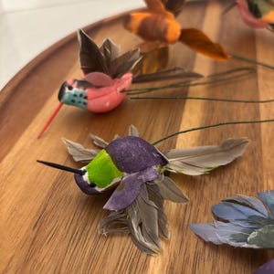Spring Summer Natural Hummingbird Floral Picks - Set of 6 - Etsy
