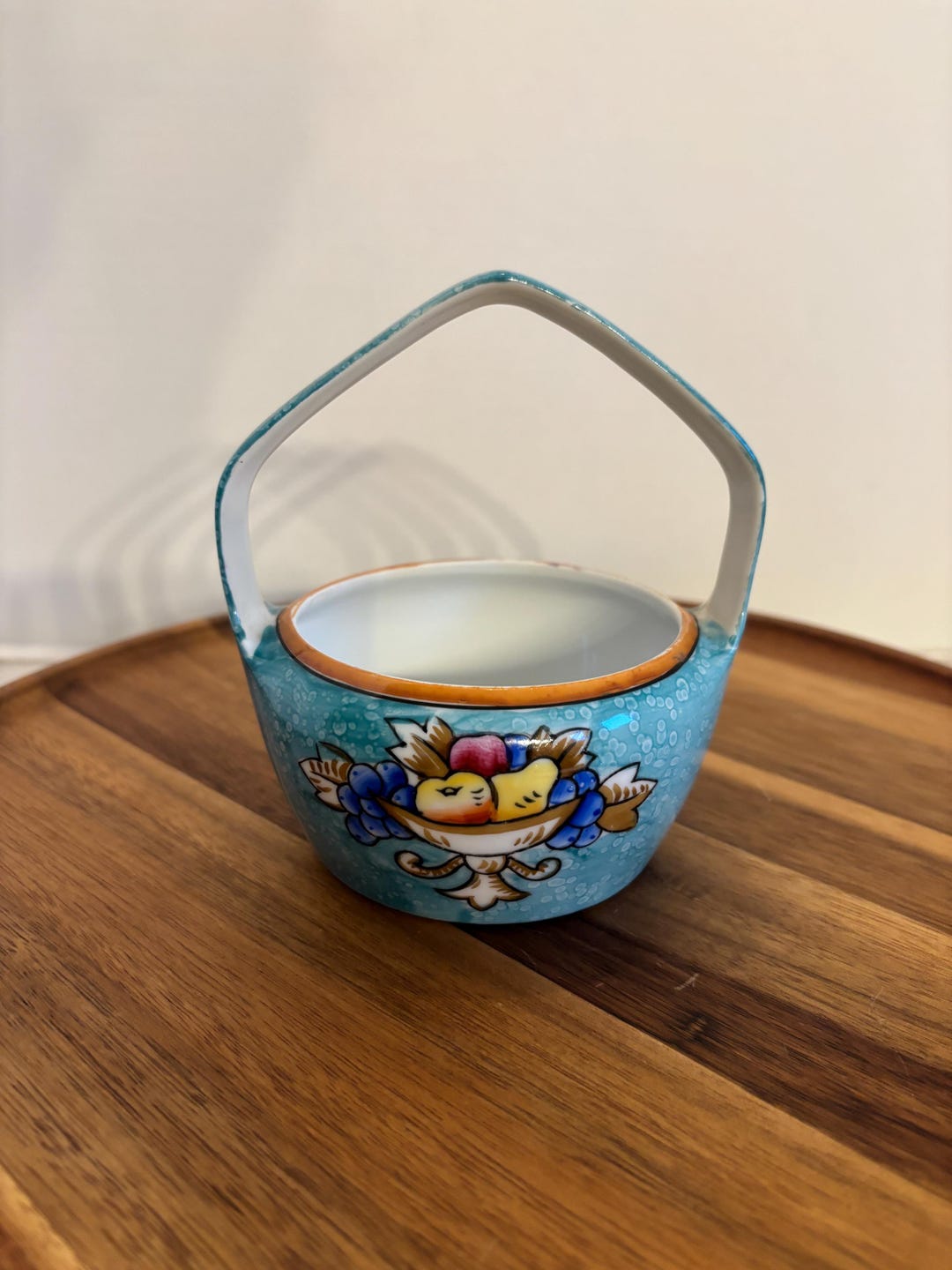 Vintage Noritake Hand-painted Fruit Basket, Blue Ground, M-mark, Japan ...