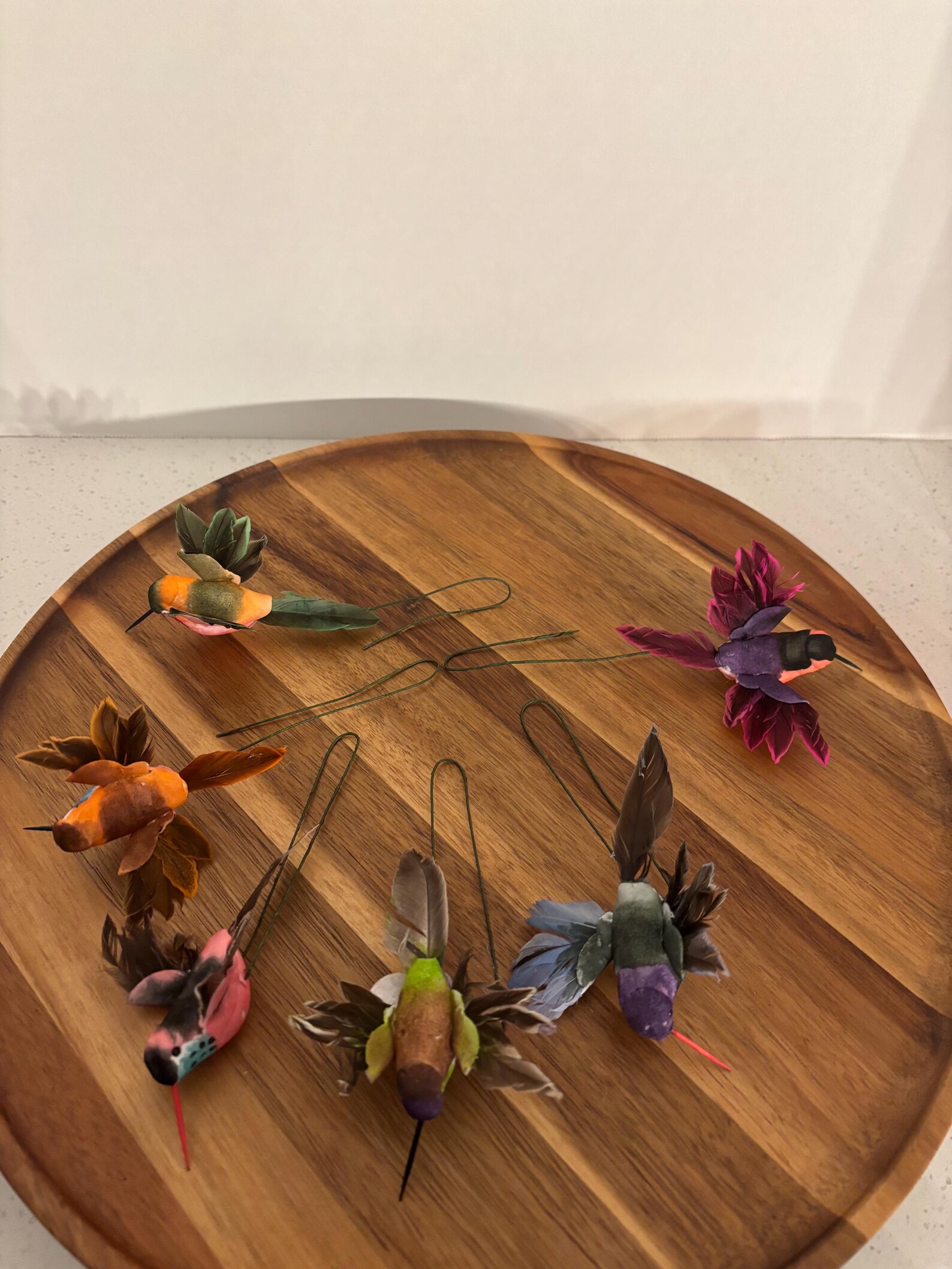 Spring Summer Natural Hummingbird Floral Picks - Set of 6 - Etsy