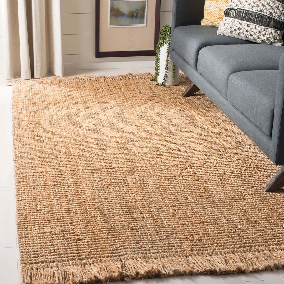 Handwoven Natural Jute Rug: Indoor Outdoor, Dust-free - Etsy