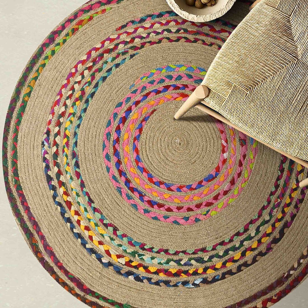 Natura Natural Jute Rug, Handwoven, Dust-free, Ideal for Indoor ...