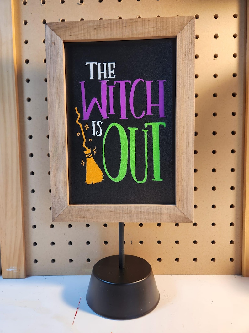 The Witch is In/out Double Sided Sign - Etsy