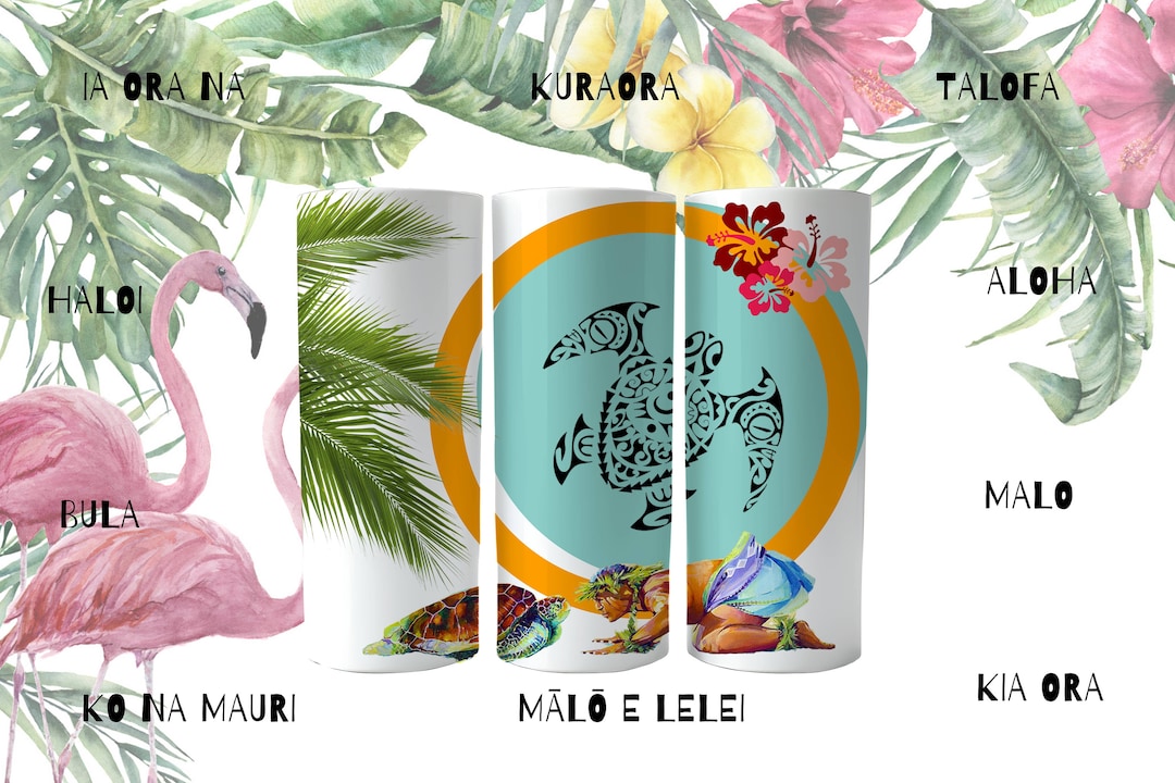 Transparent Tumbler Wrap Design Hawaiian Polynesian Portrait 20 Oz ...