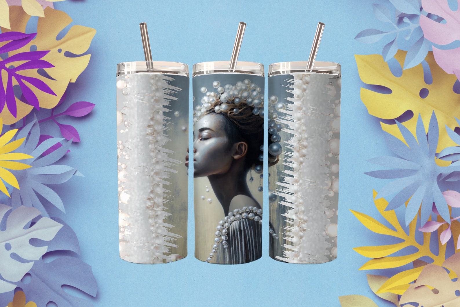 No Transparent Tumbler Wrap Design Portrait 20 Oz Skinny Tumbler ...