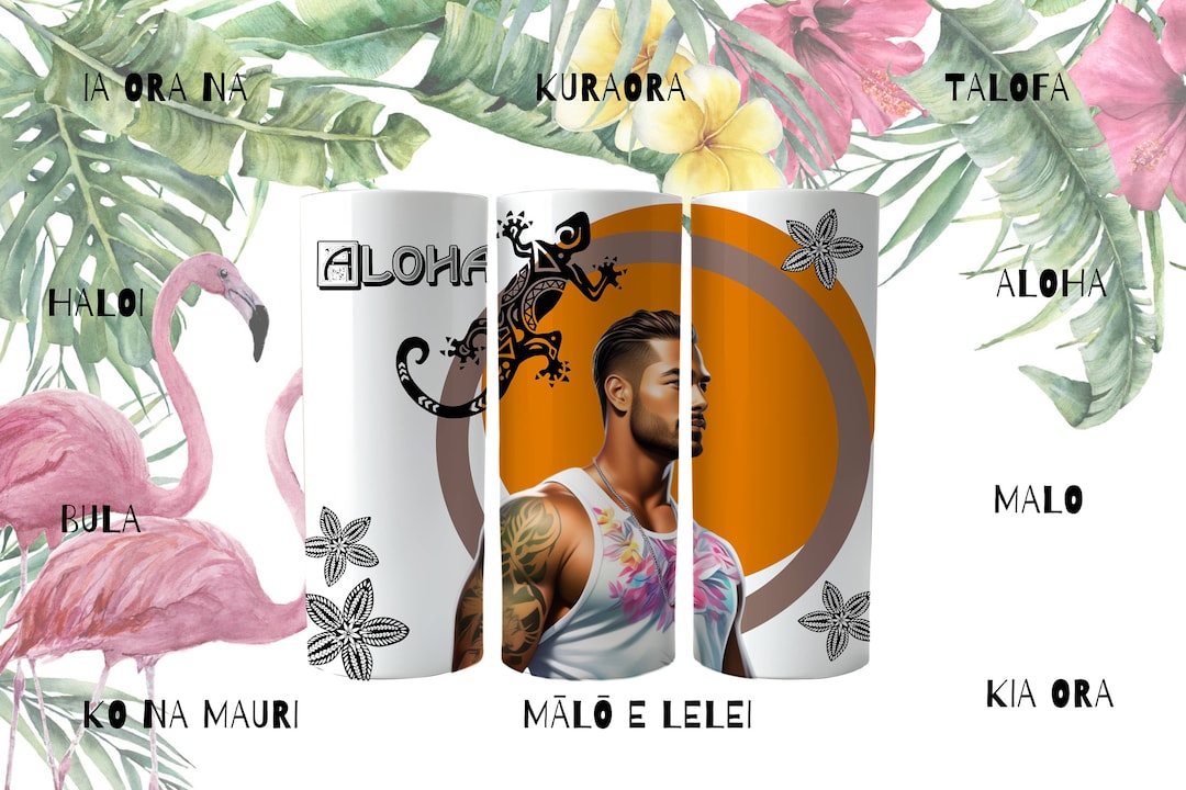 Transparent Tumbler Wrap Design - Hawaiian Polynesian Portrait - 20 Oz ...