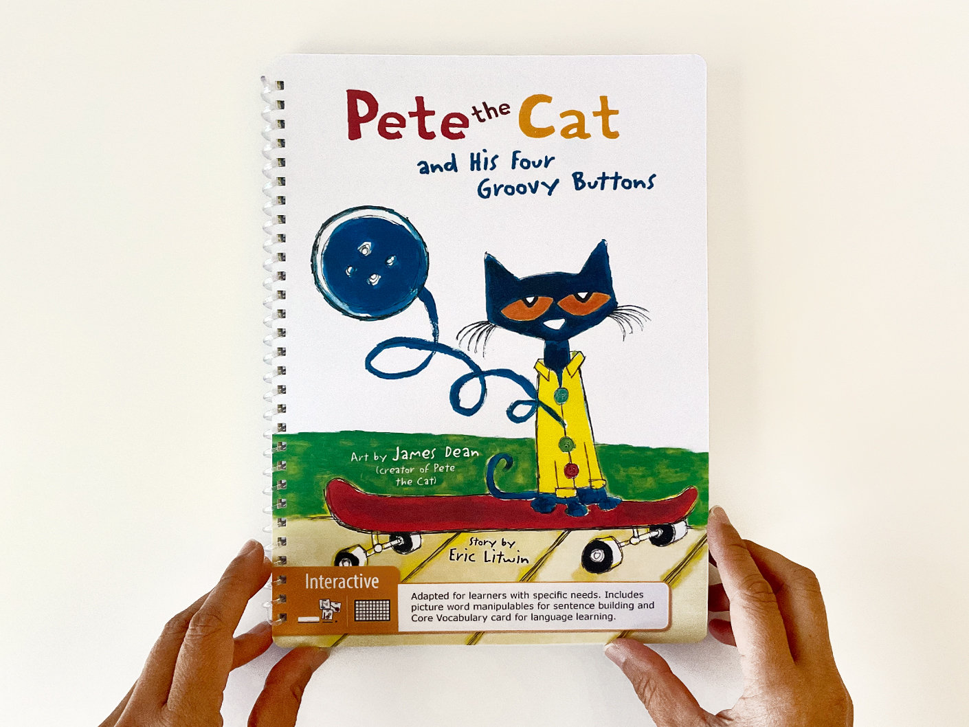 His Four Groovy Buttons Pete the Cat Adapted Children's Book Disability ...