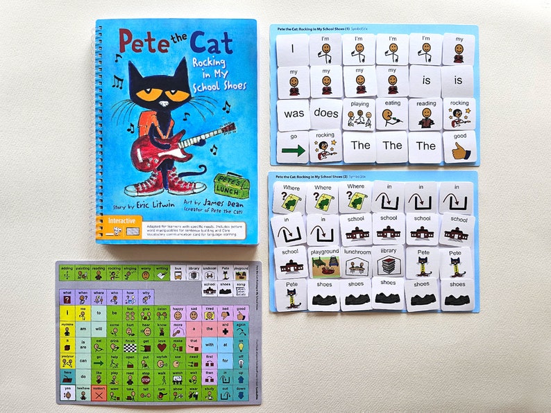 Pete the Cat Rocking in My School Shoes Adapted Children's Book Autism ...