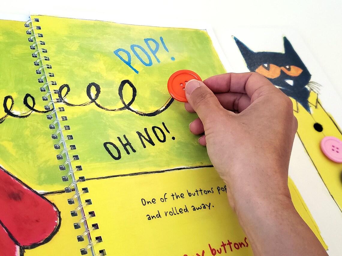 His Four Groovy Buttons Pete the Cat Adapted Children's Book Disability ...