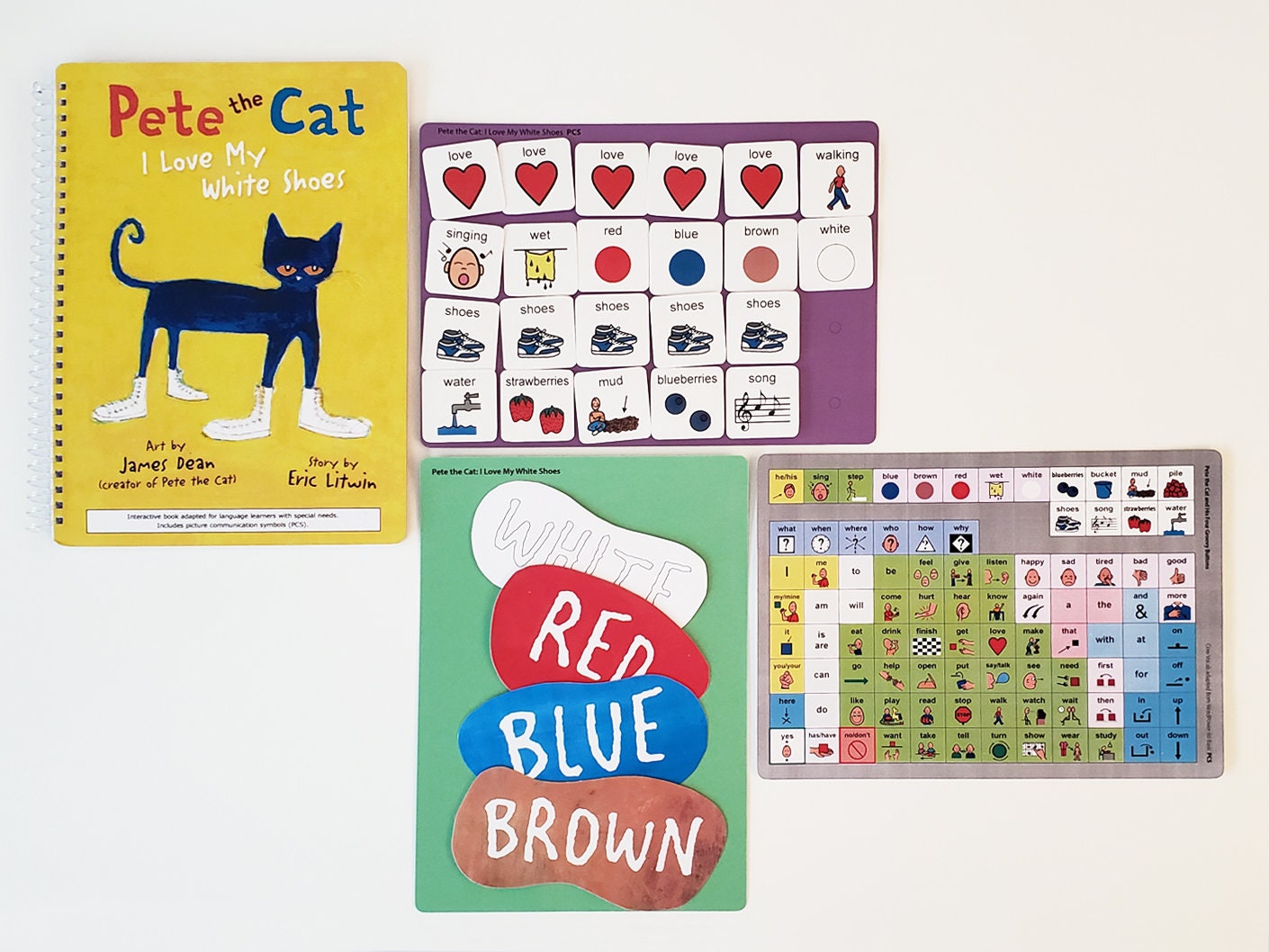 I Love My White Shoes Pete the Cat Adapted Children's Book Disability ...
