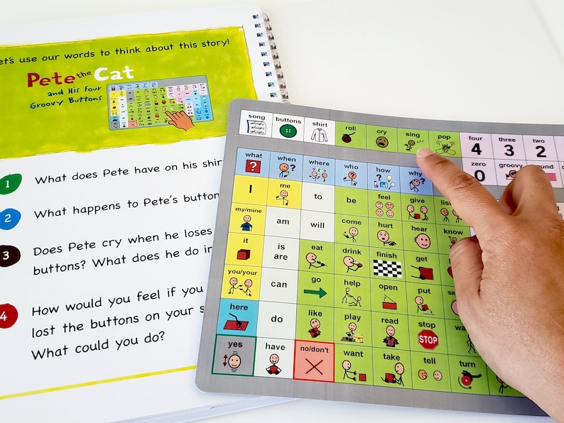 His Four Groovy Buttons Pete the Cat Adapted Children's Book Disability ...