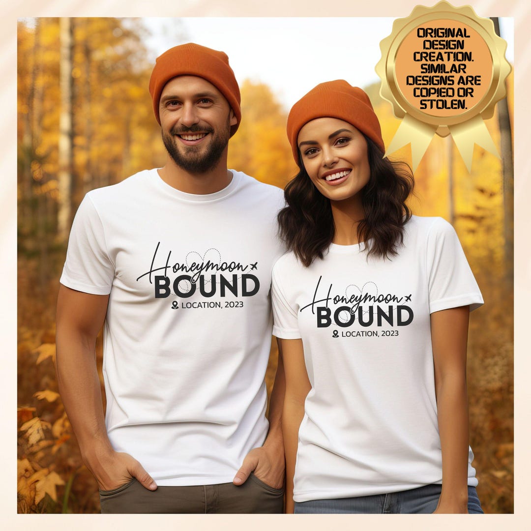 Customized Matching Honeymoon Shirt, Personalized Honeymoon Tshirt ...
