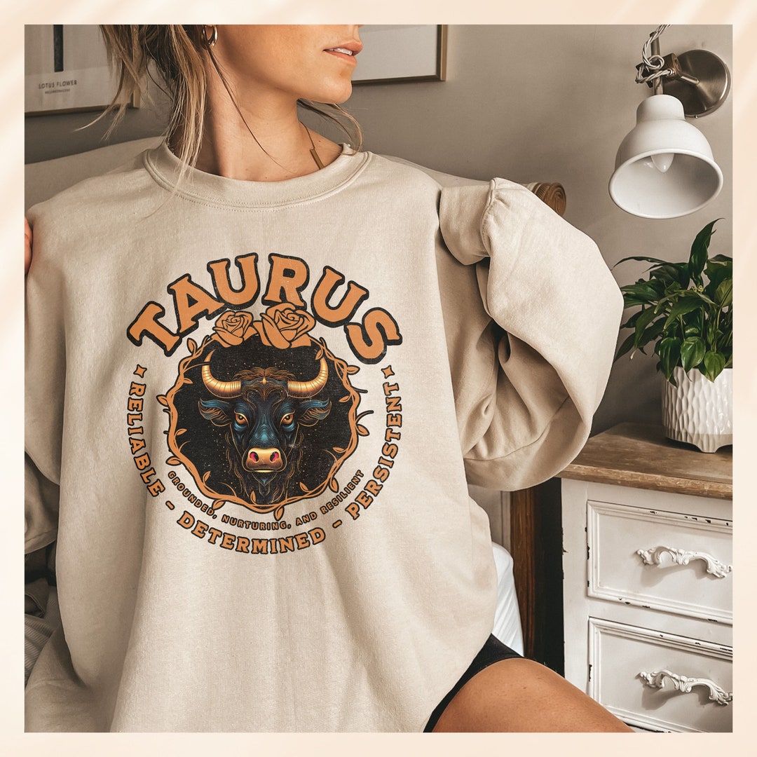 Taurus Sweatshirt, Zodiac Sweater, Retro Taurus Sweatshirt, Astrology ...