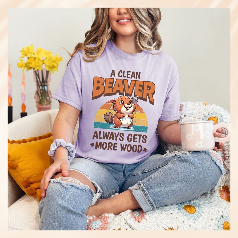 Retro Adult Humor Clean Beaver Comfort Colors T-shirt, Dirty Humor ...