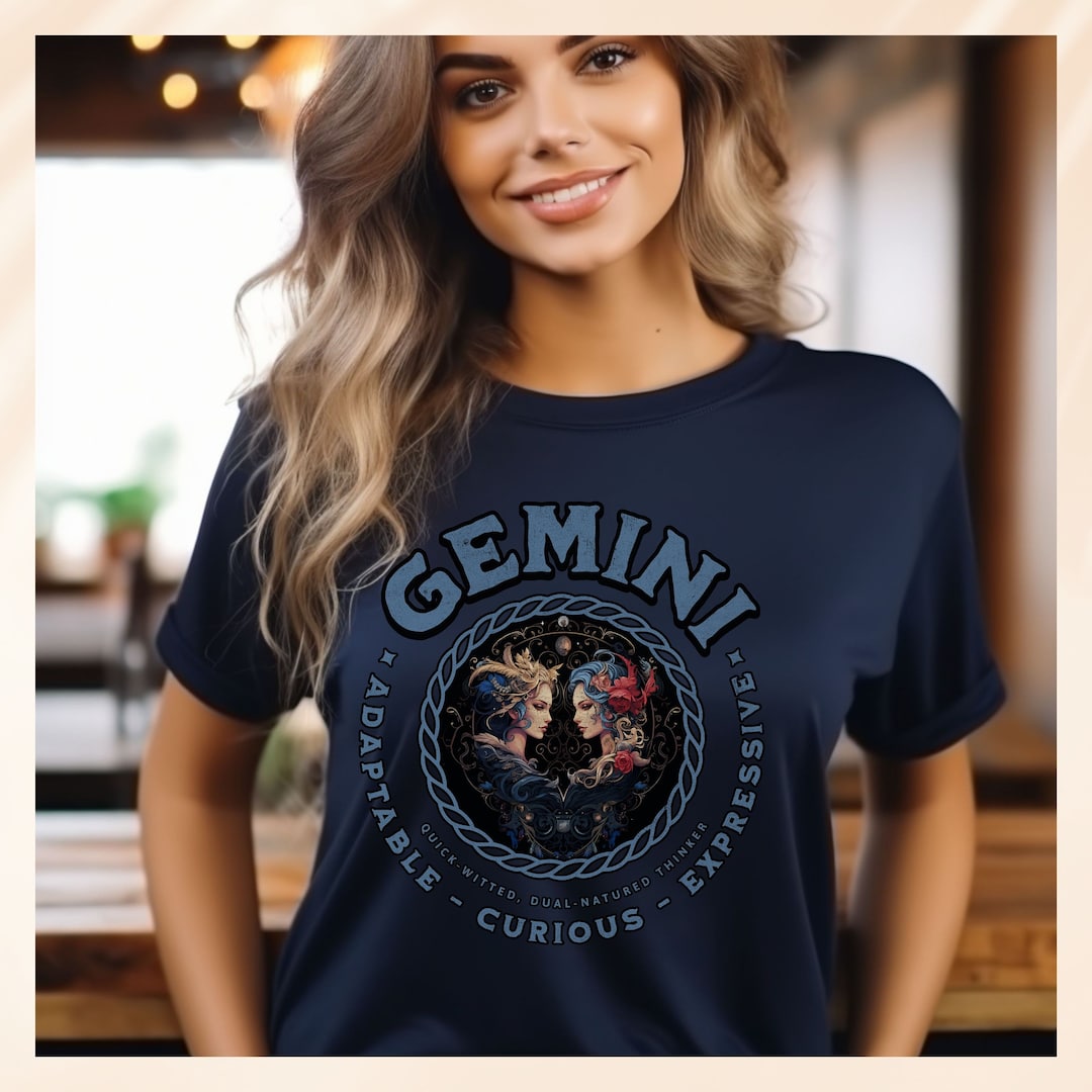 Gemini Shirt, Zodiac Shirt, Retro Gemini Tee, Astrology Shirt, Gift for ...