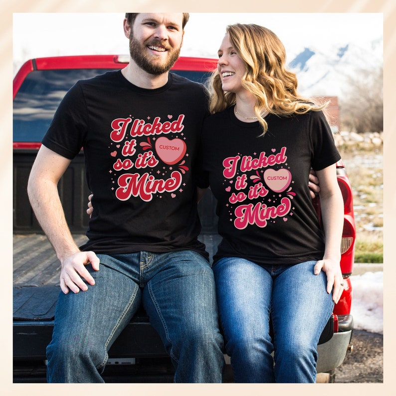Personalized I Licked It Adult Humor Matching Couple Shirt, Raunchy ...