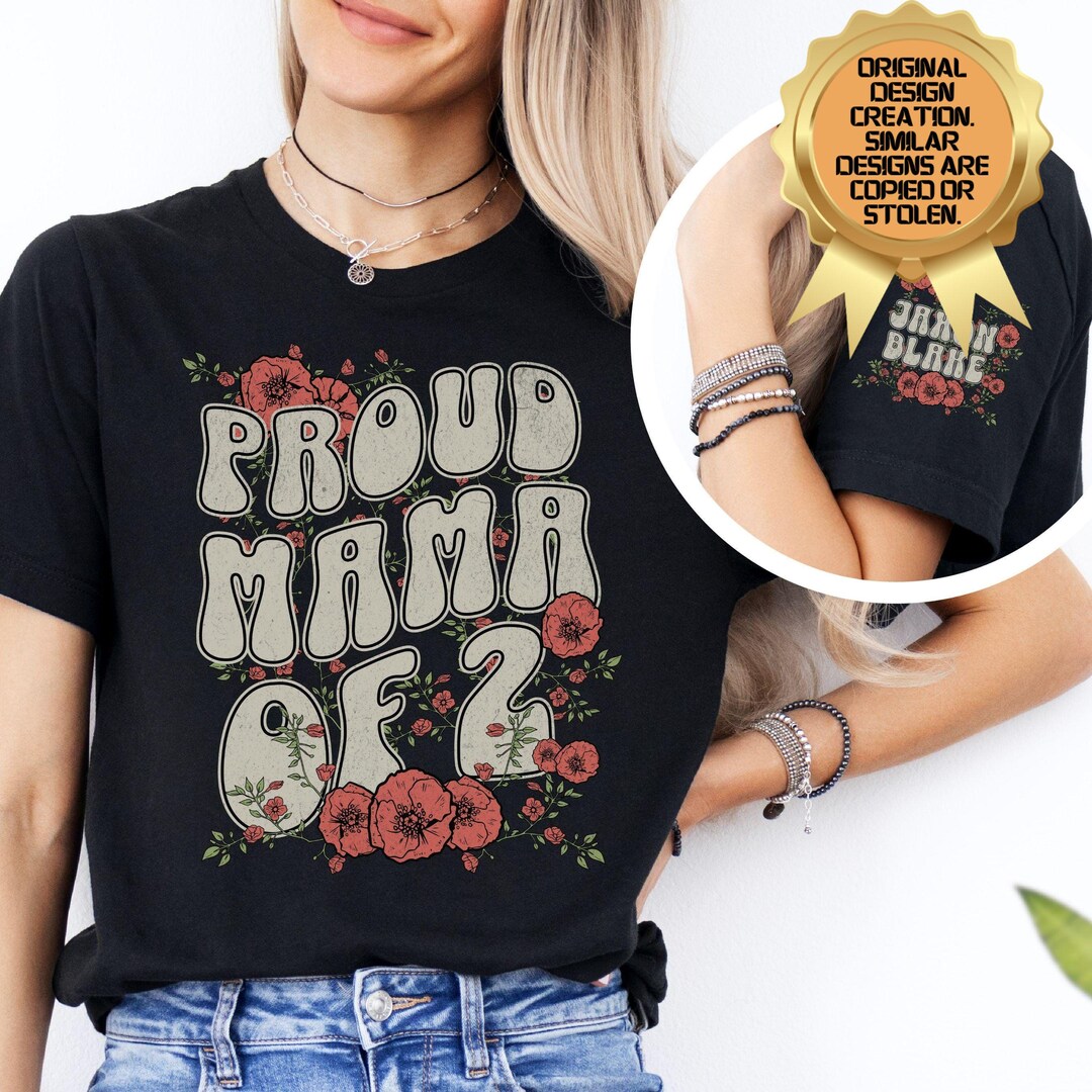 Custom Mama Shirt With Kids Names on Sleeve, Personalized Mama Tshirt ...