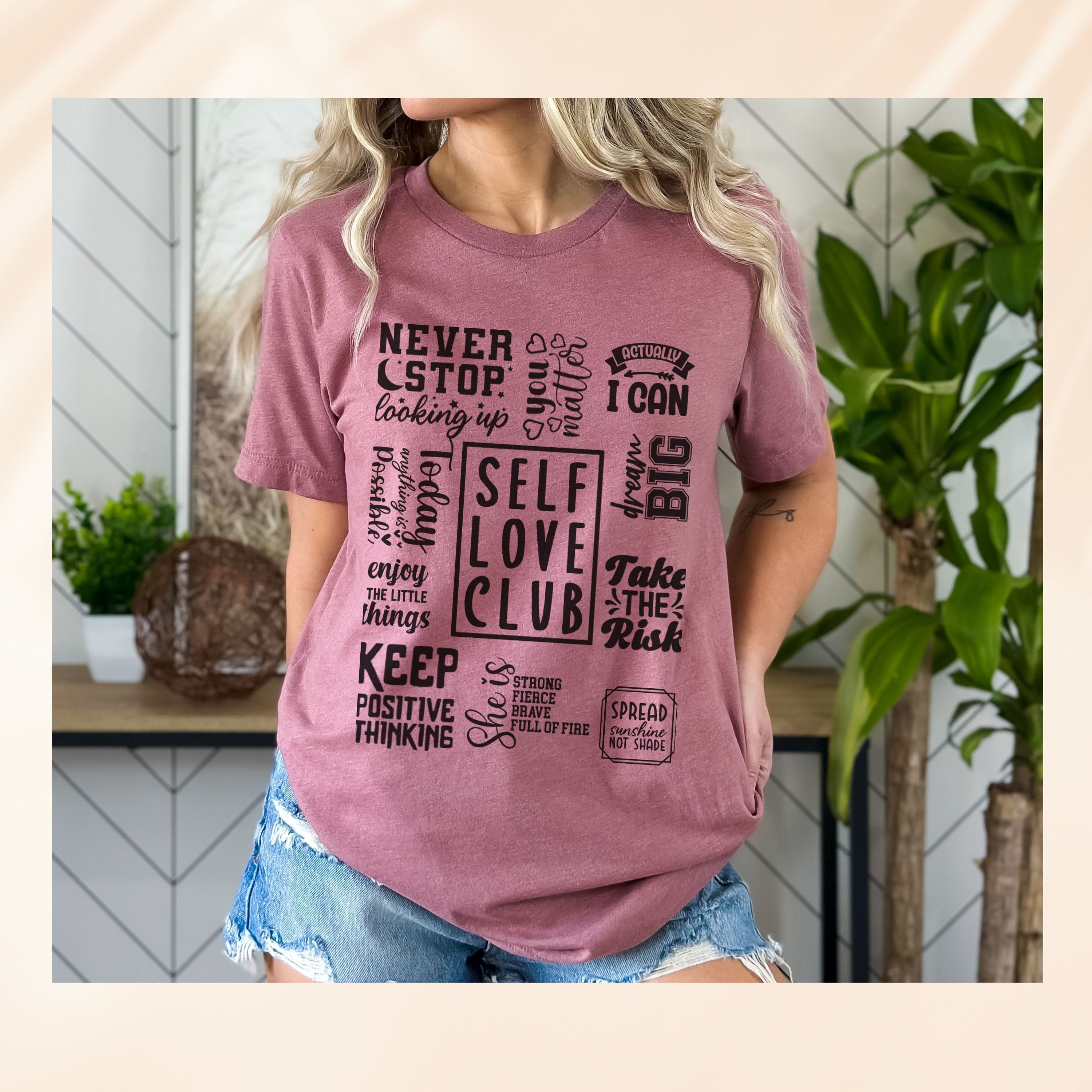 Self Love Inspirational Mental Health Shirt,, Women Motivational Shirt ...