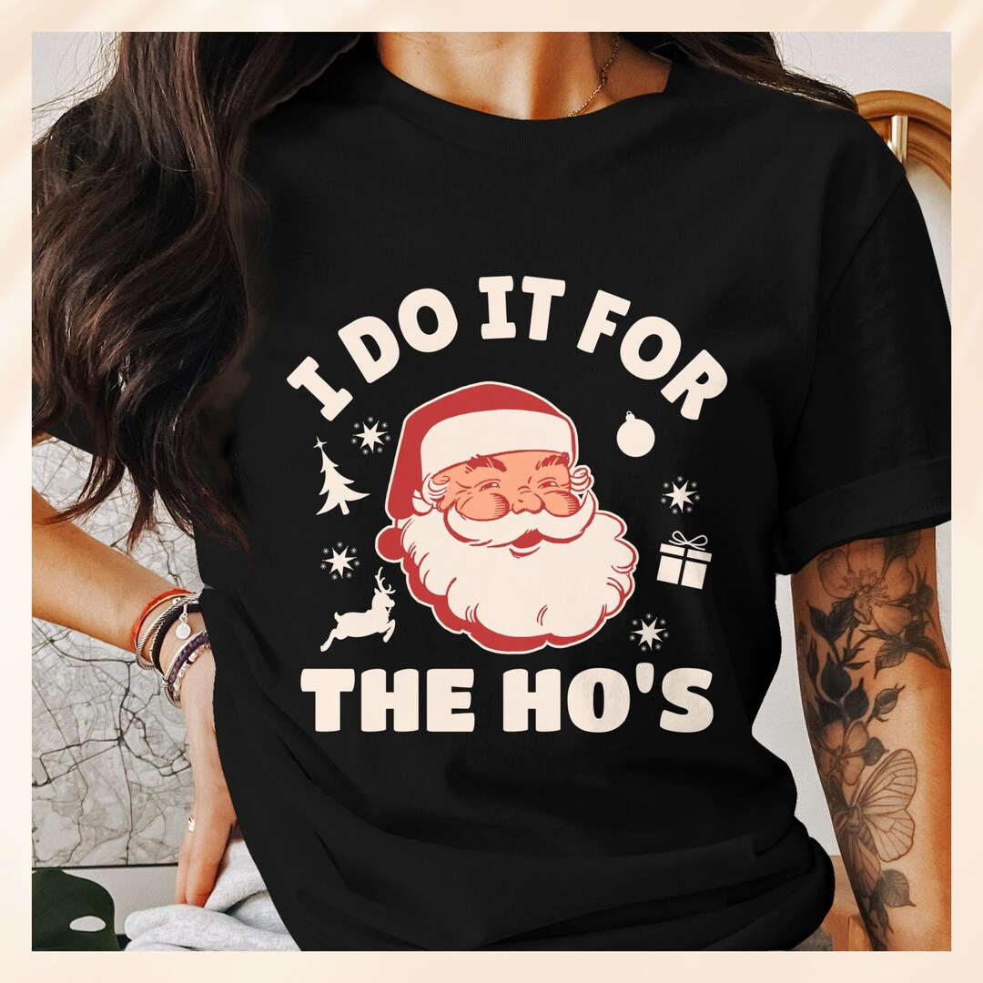 Adult Christmas Humor Tee, Playful Message Tee, Festive T-shirt ...