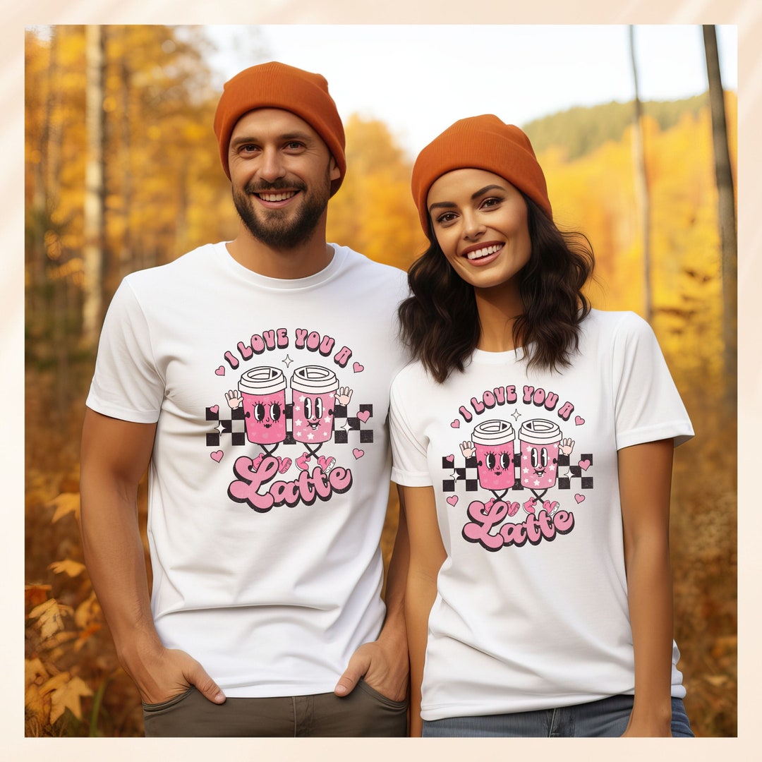 Love You a Latte Retro Couples Matching Shirt Matching Tee - Etsy