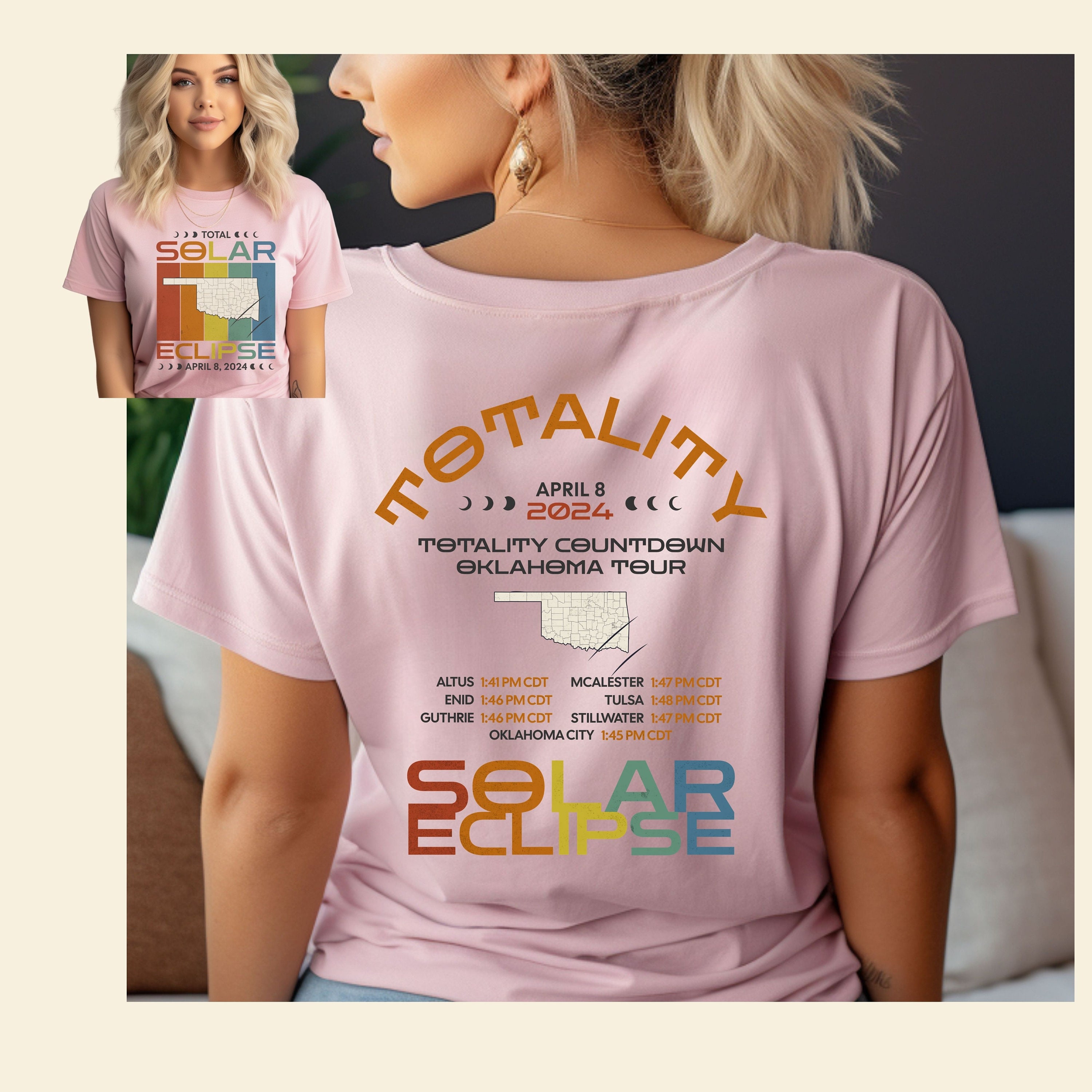 Camiseta personalizada Total Solar Eclipse de abril de 2024, camiseta ...