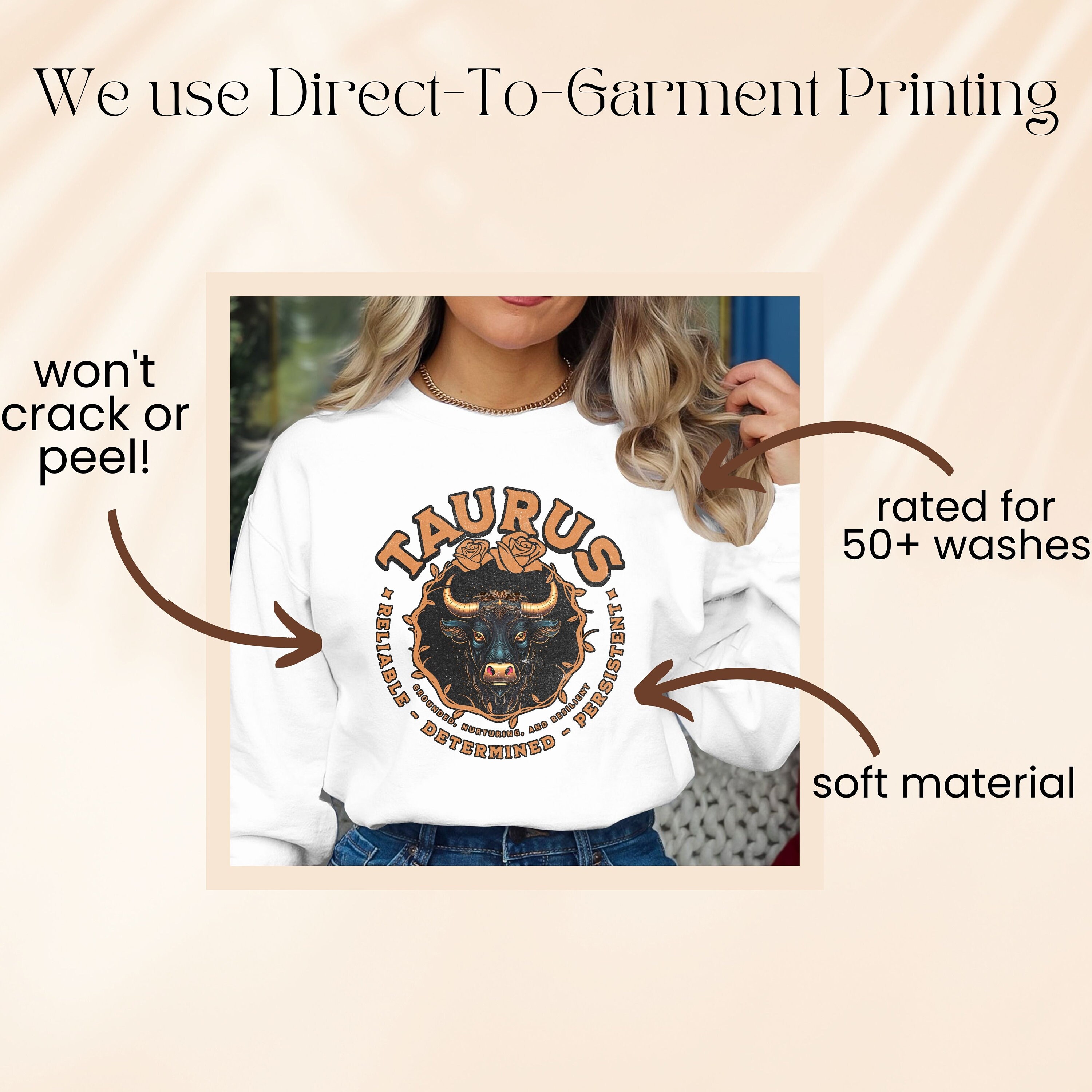 Taurus Sweatshirt Zodiac Sweater Retro Taurus Sweatshirt - Etsy