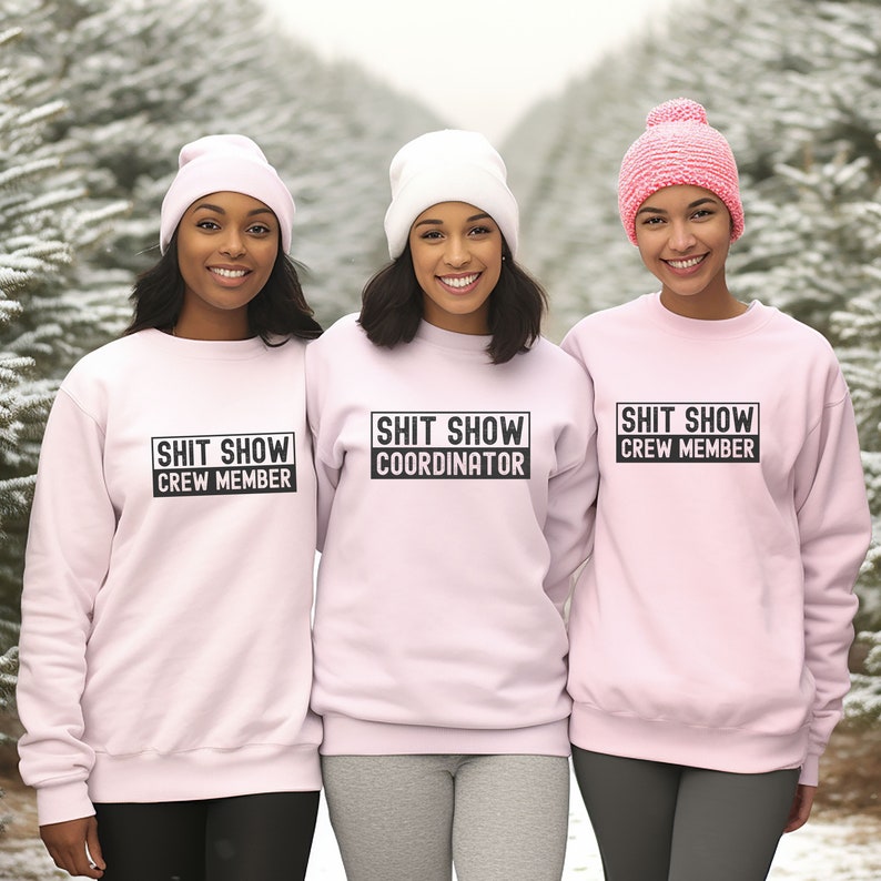 Shit Show Matching Couple Group Sweatshirt, Shit Show Couples Sweater ...