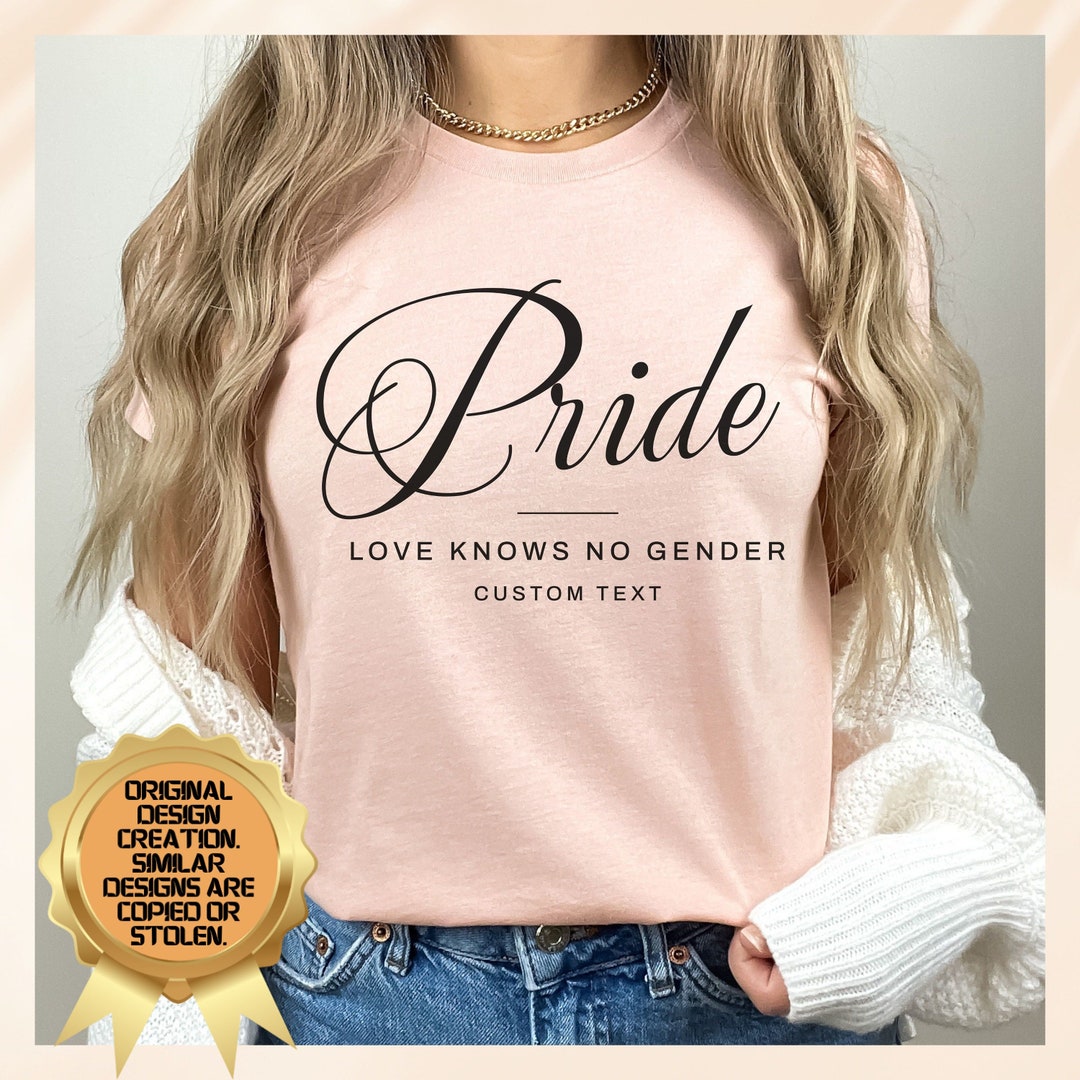 Custom LGBTQ 2024 Pride T-shirt, Personalized Love Knows No Gender ...