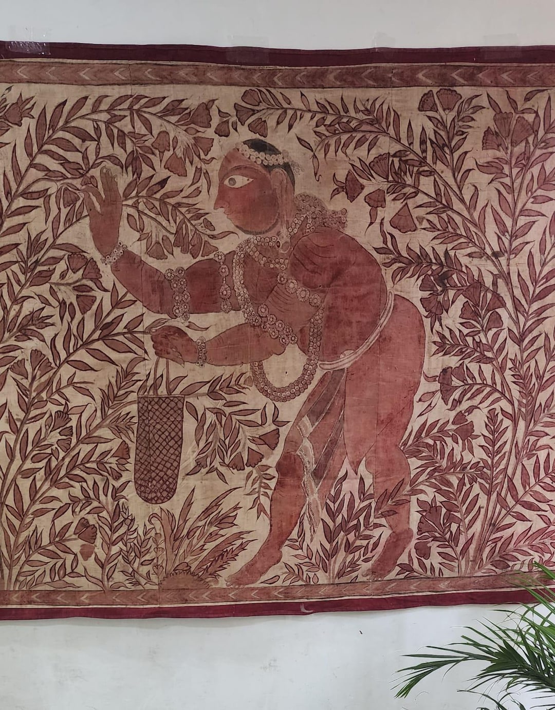 Antique Kalamkari Textile Shaiva Devotee, Early 18th Century Coromandel ...